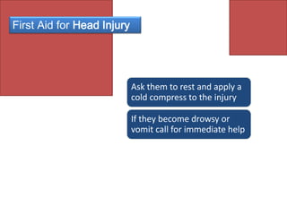 First aid tips | PPTX | First Aid | Injuries