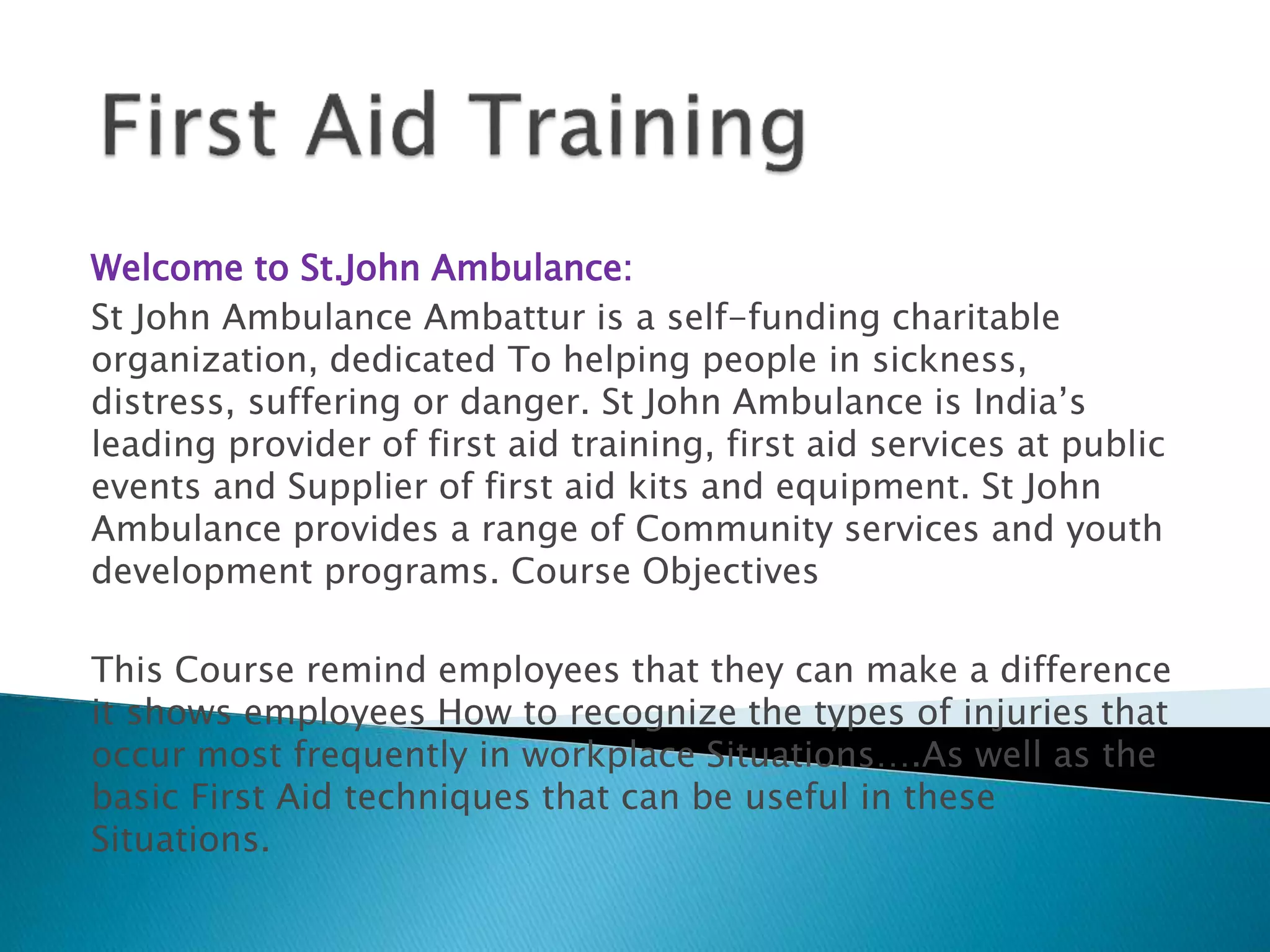 First Aid training | PPTX