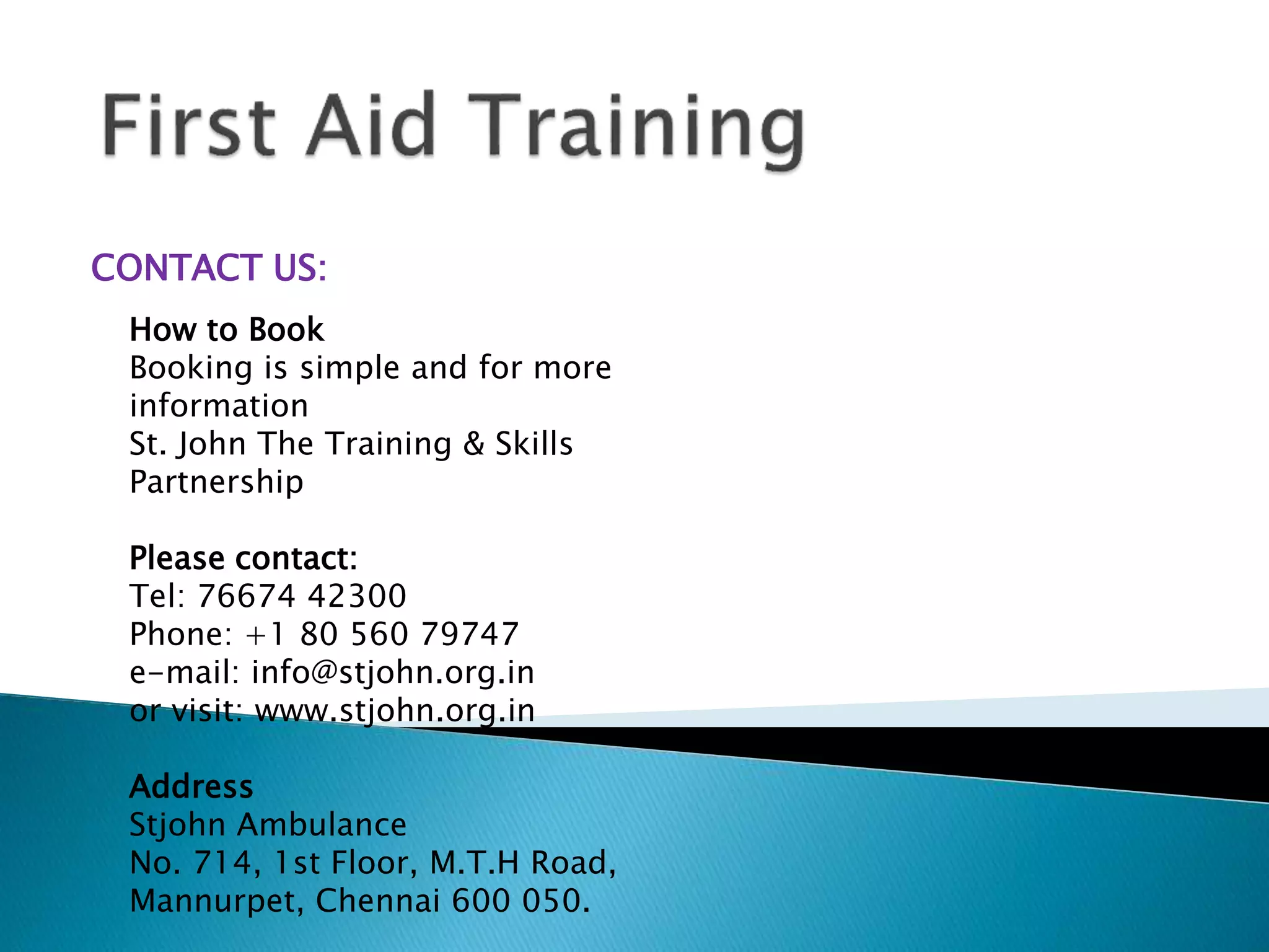 First Aid training | PPTX