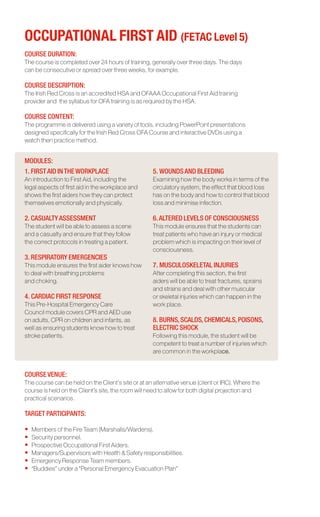 First Aid Training Brochure | PDF