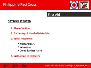 First Aid Training From RED Cross module 1 | PPT