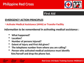 First Aid Training From RED Cross module 1 | PPT