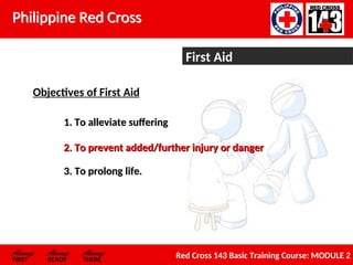 First Aid Training From RED Cross module 1 | PPT