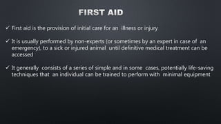 First aid treatment | PPTX