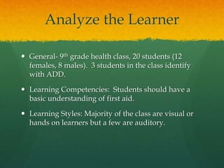 First aid unit plan powe point | PPTX