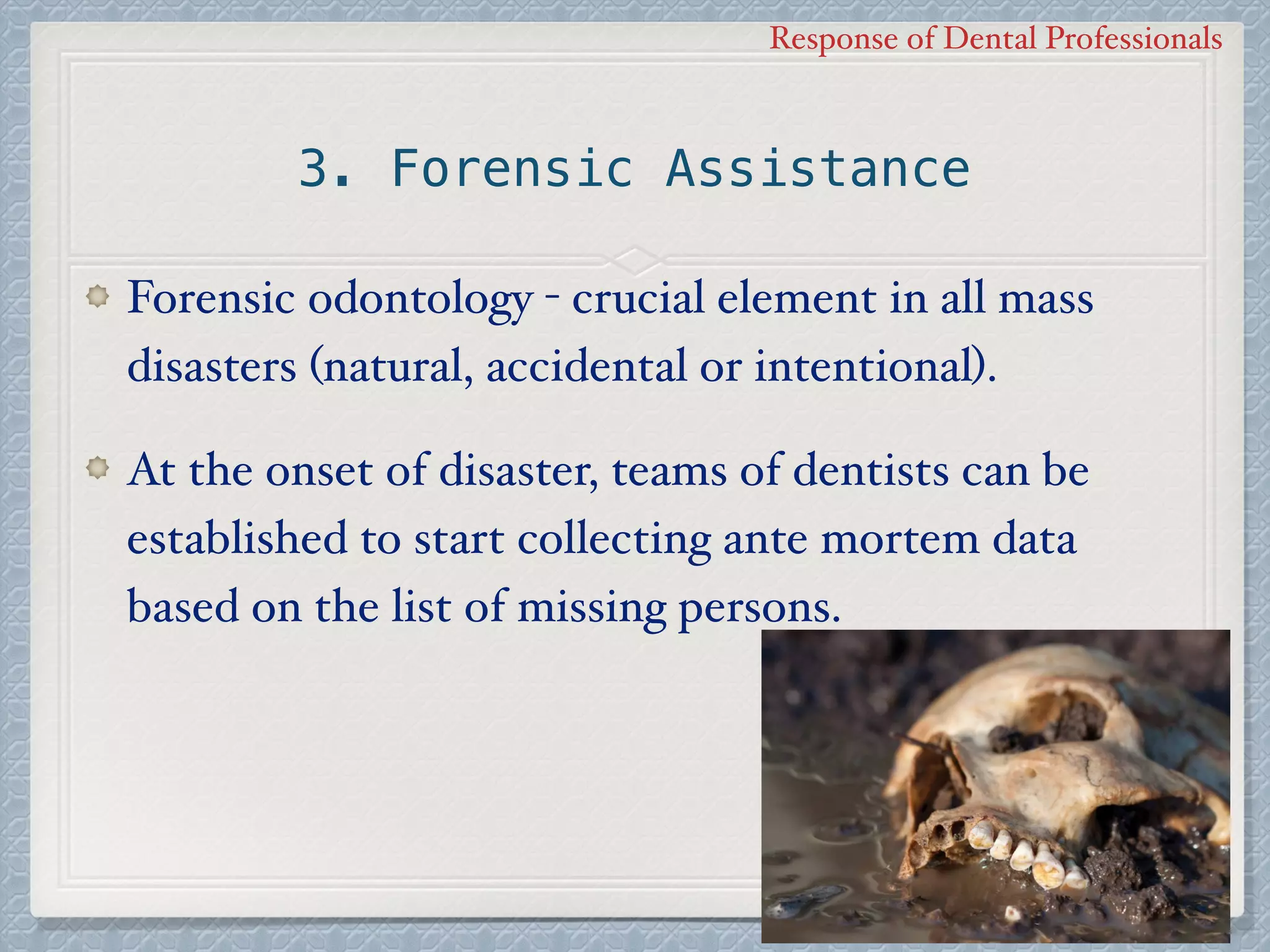 First aid/disaster management & dentistry | PDF