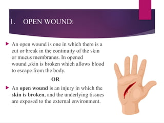 CUTS AND WOUNDS PPT ...... First Aid Management | PPTX