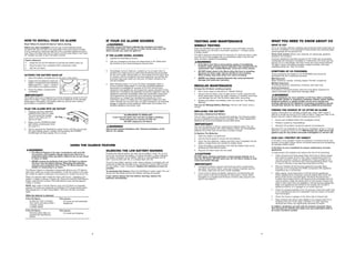 First alert carbon monoxide co605 (mine is co606) | PPT