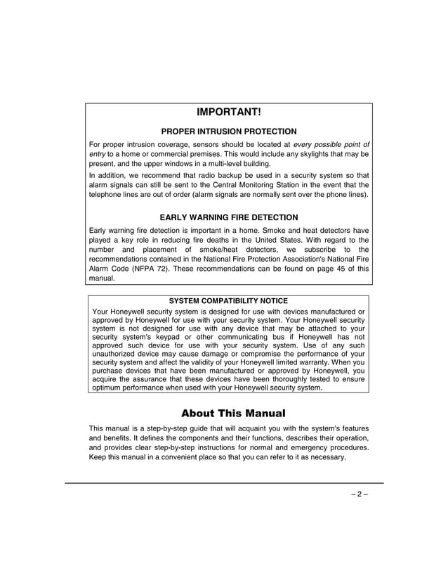 First Alert Security System Manual | PDF