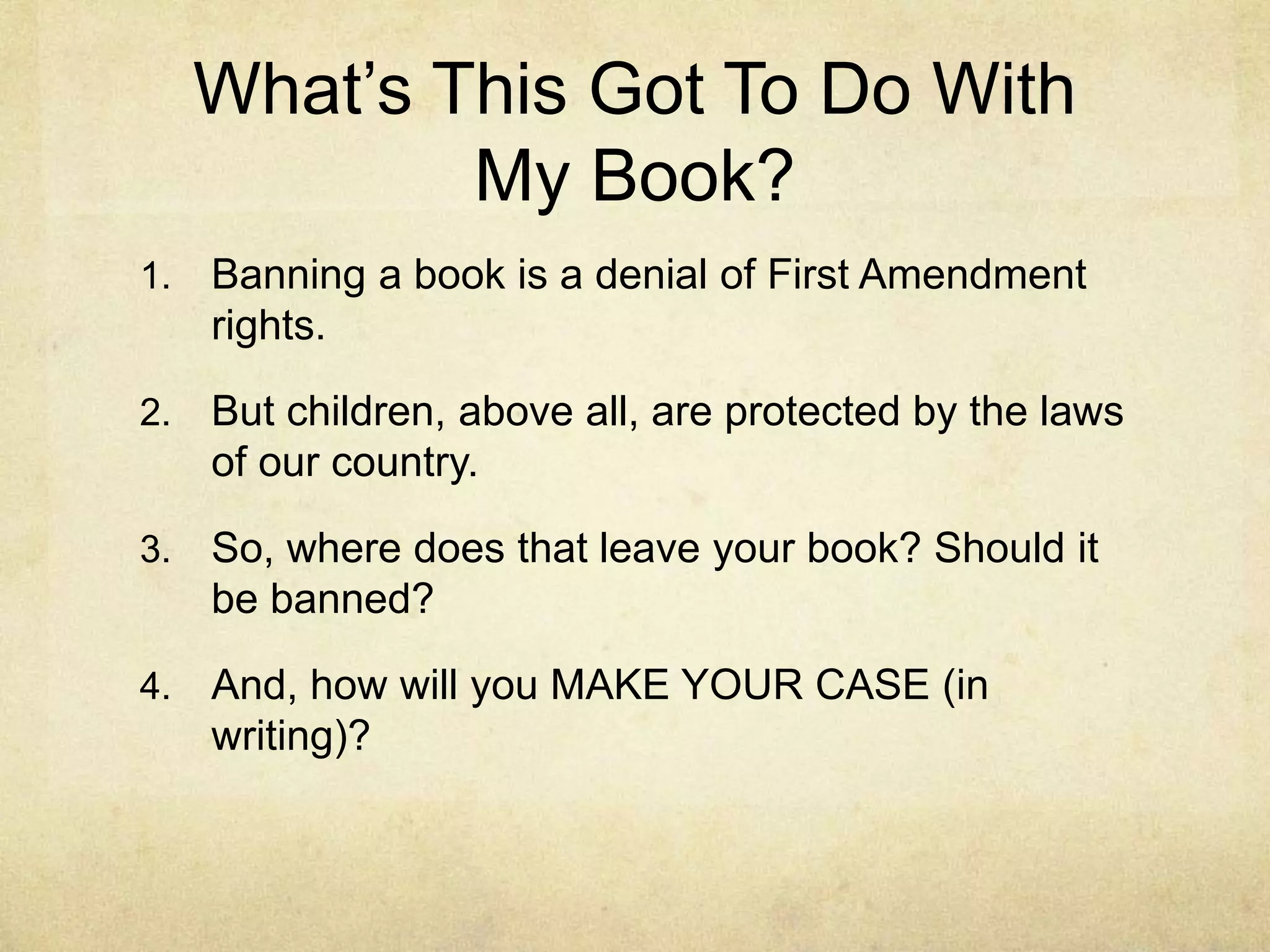 First Amendment: Banned Books | PPTX