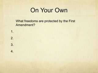 First Amendment: Banned Books | PPTX