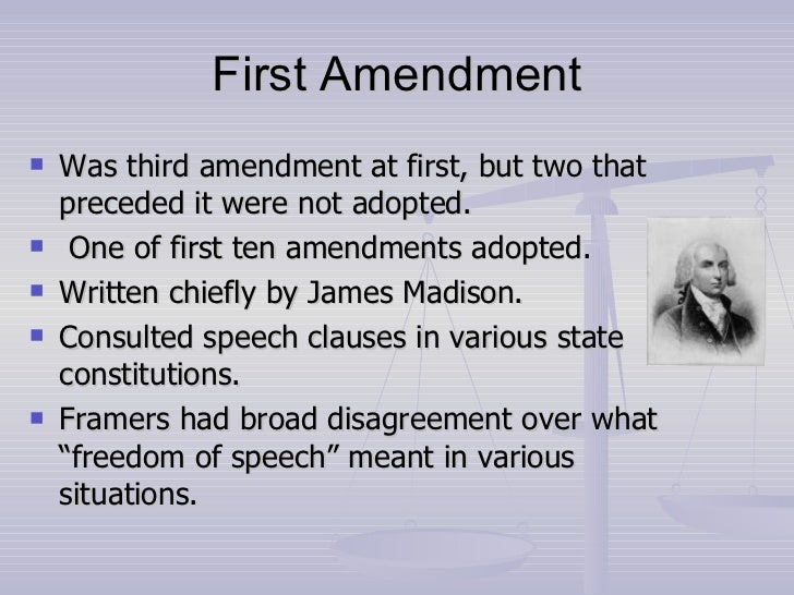 The First Amendment