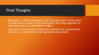NCompass Live: First Amendment Audits: What You Need to Know | PPTX