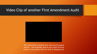 NCompass Live: First Amendment Audits: What You Need to Know | PPTX