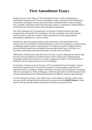 First Amendment Essays.pdf