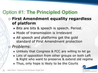 First Amendment Twilight Zone (Adam Thierer Pff) | PDF | History | Genres