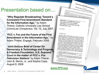 First Amendment Twilight Zone (Adam Thierer Pff) | PDF | History | Genres