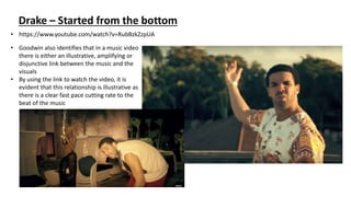 First analysis of music video (drake) | PPT