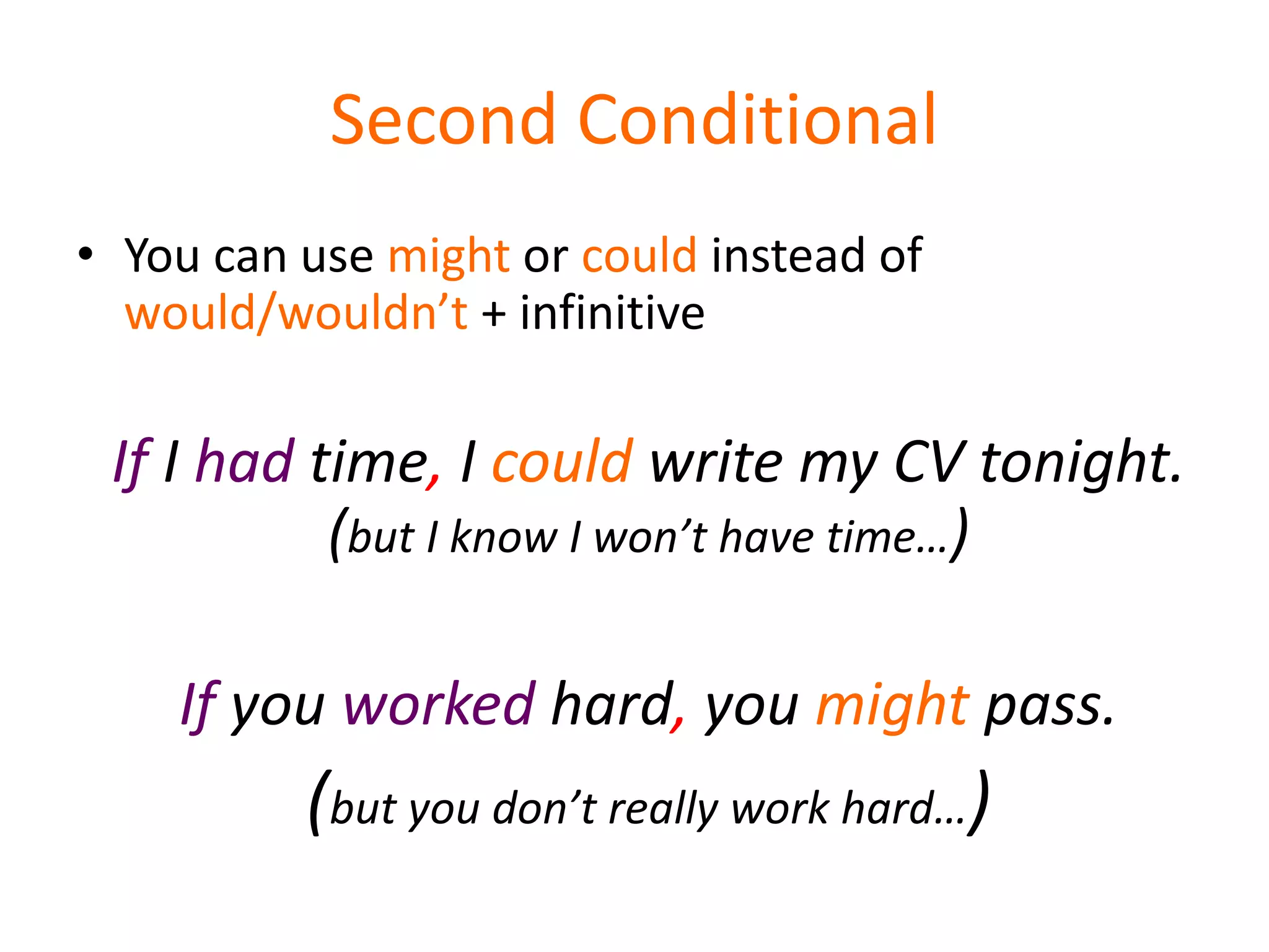 First and second conditionals | PPTX