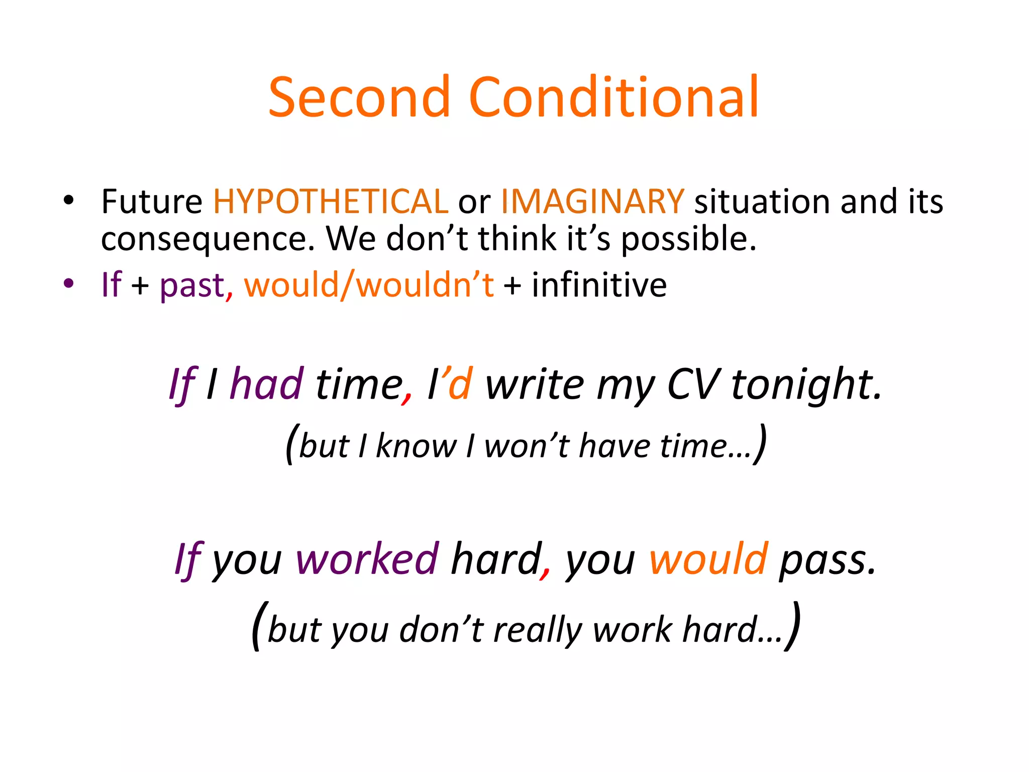 First and second conditionals | PPTX