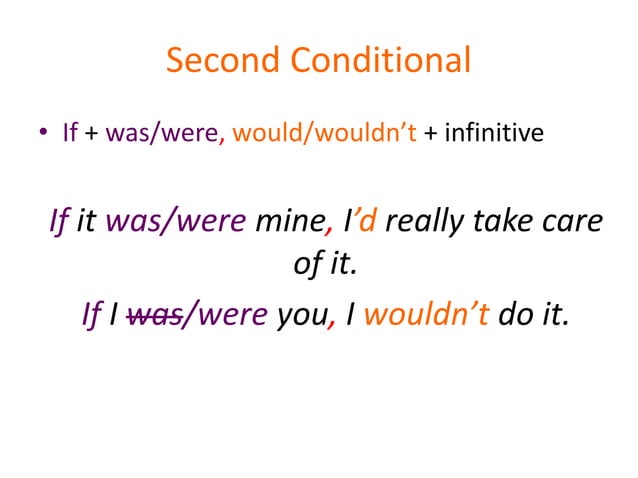 First and second conditionals | PPTX