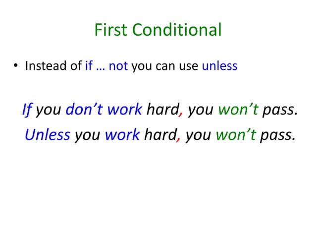 First and second conditionals | PPTX
