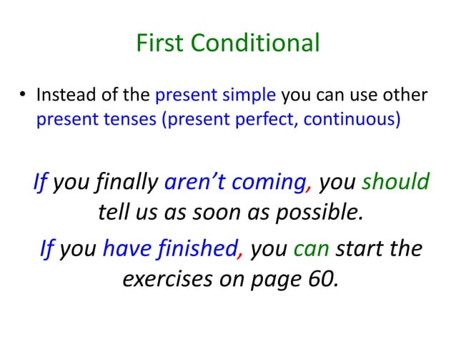 First and second conditionals | PPTX
