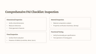 First Article Inspection Checklist with eAuditor Audits & Inspections | PDF