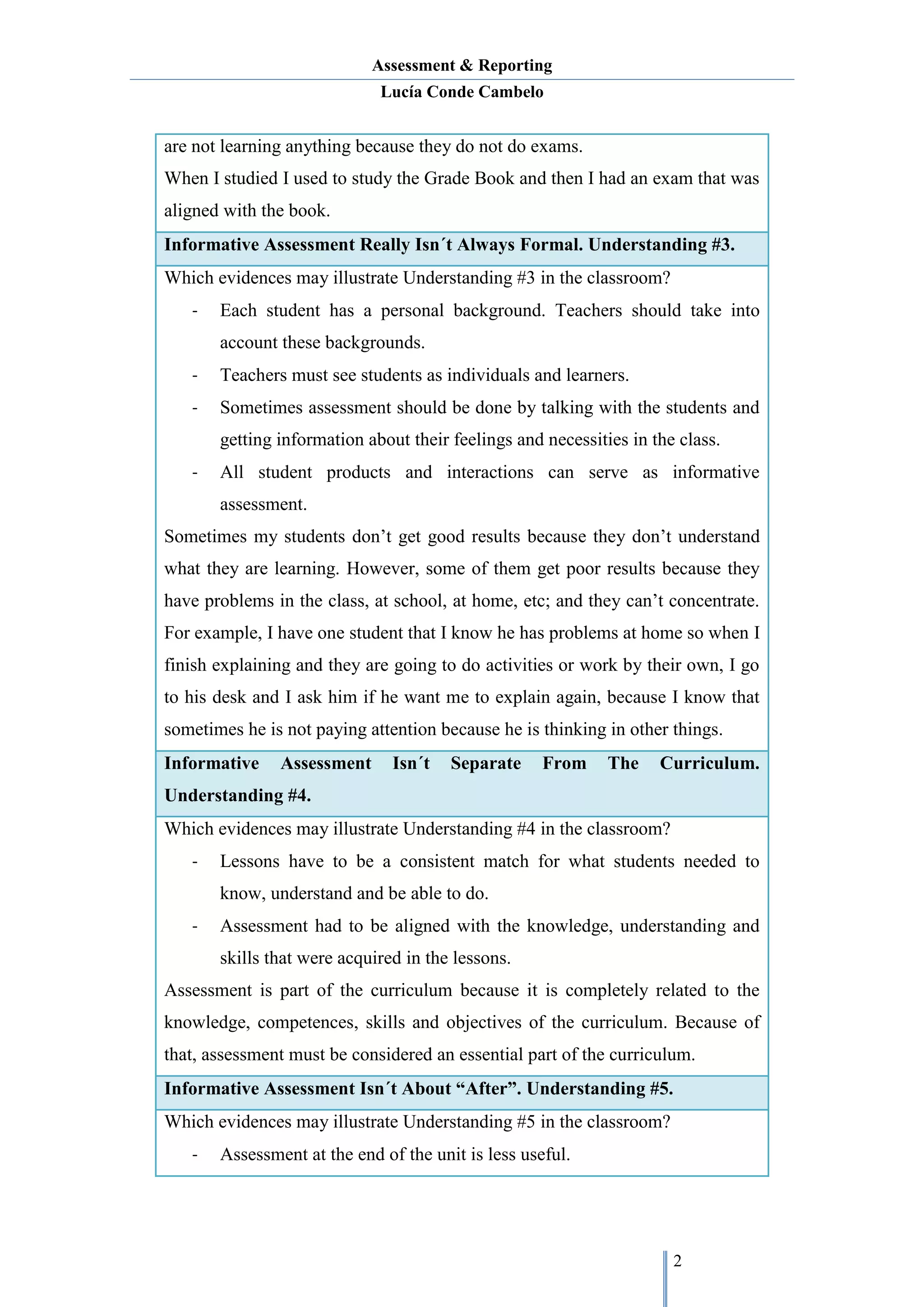"Learning to love assessment" Carol A. Tomlinson's | DOCX | Educational ...
