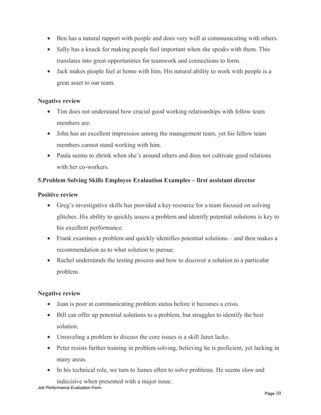 First assistant director performance appraisal | DOC