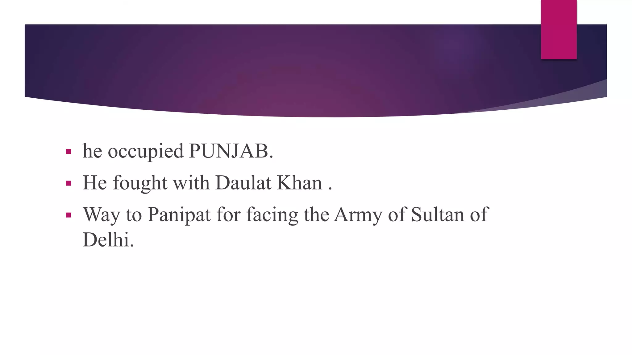 First battle of panipat | PPTX