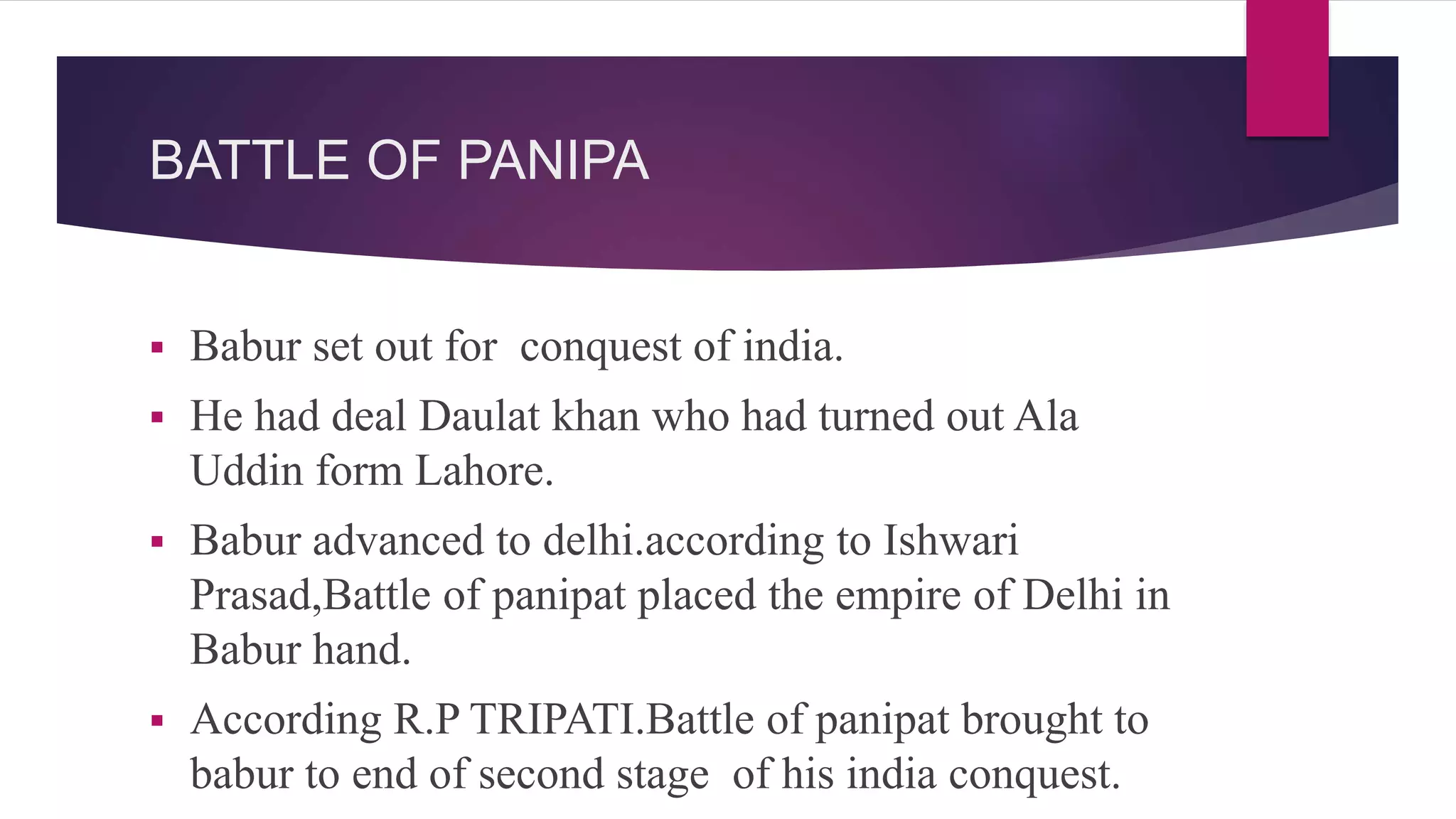 First battle of panipat | PPTX
