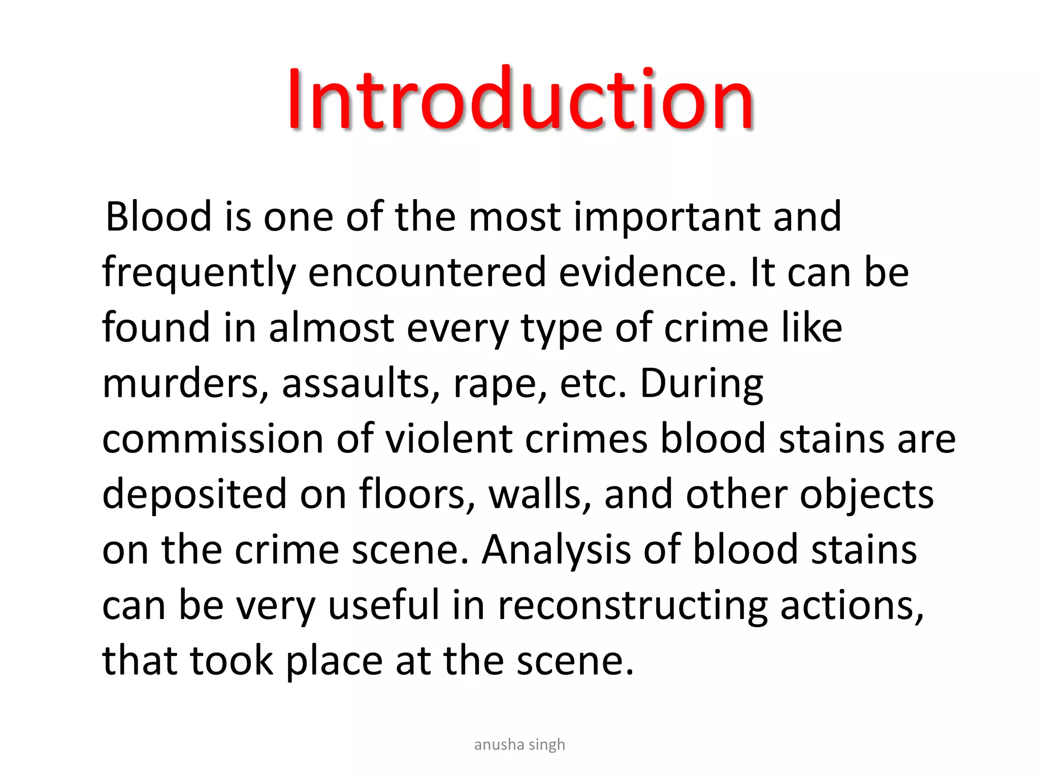 blood spatter analysis | PPTX