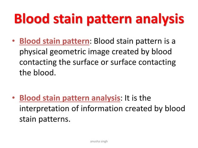 blood spatter analysis | PPT