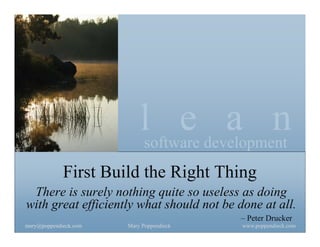 First build the right thing | PDF