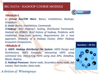 First cadd big data-hadoop course | PDF
