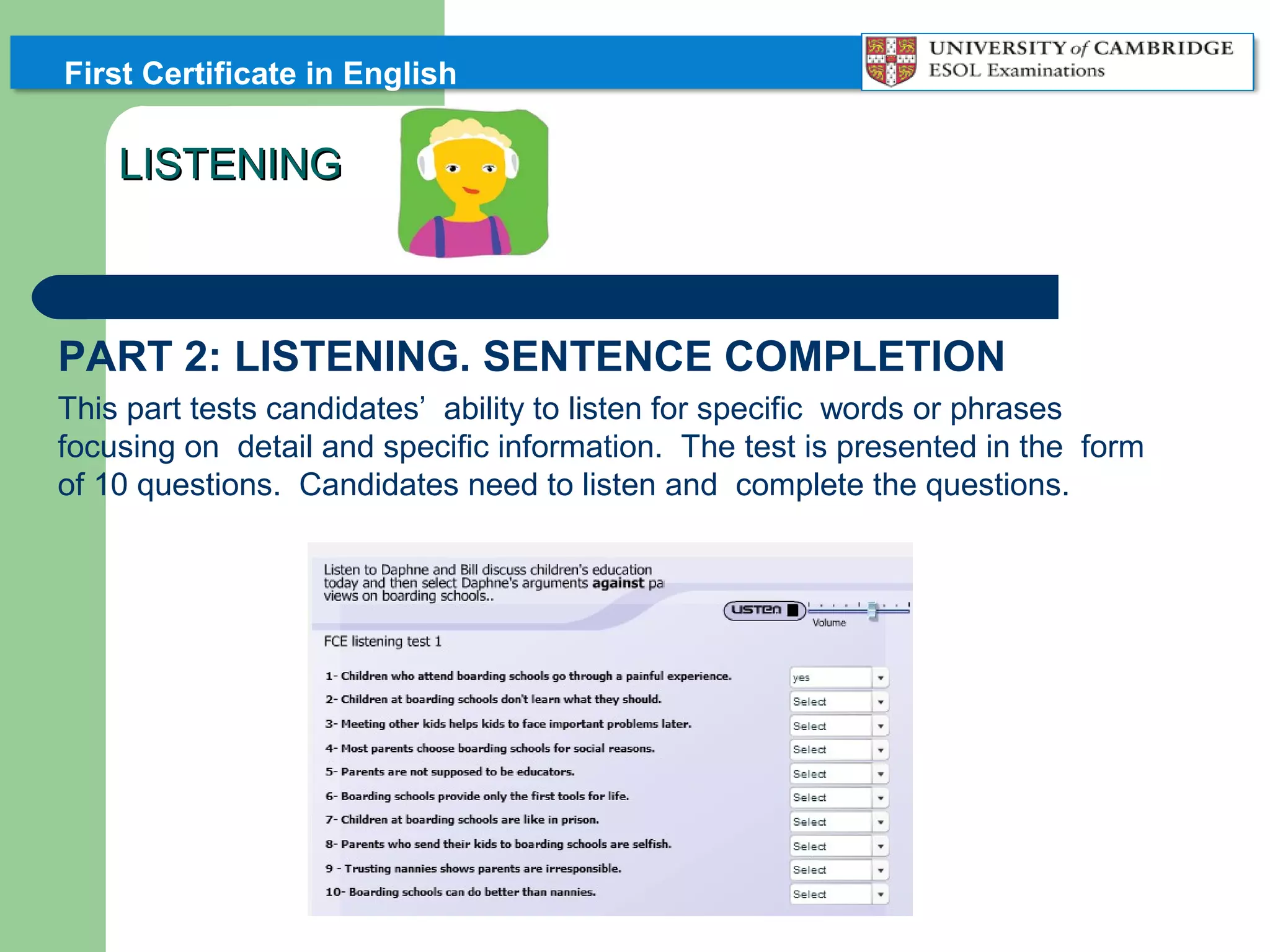 First Certificate in English | PPT