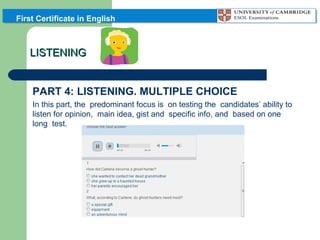 First Certificate in English | PPT | Standardized Testing | Educational ...