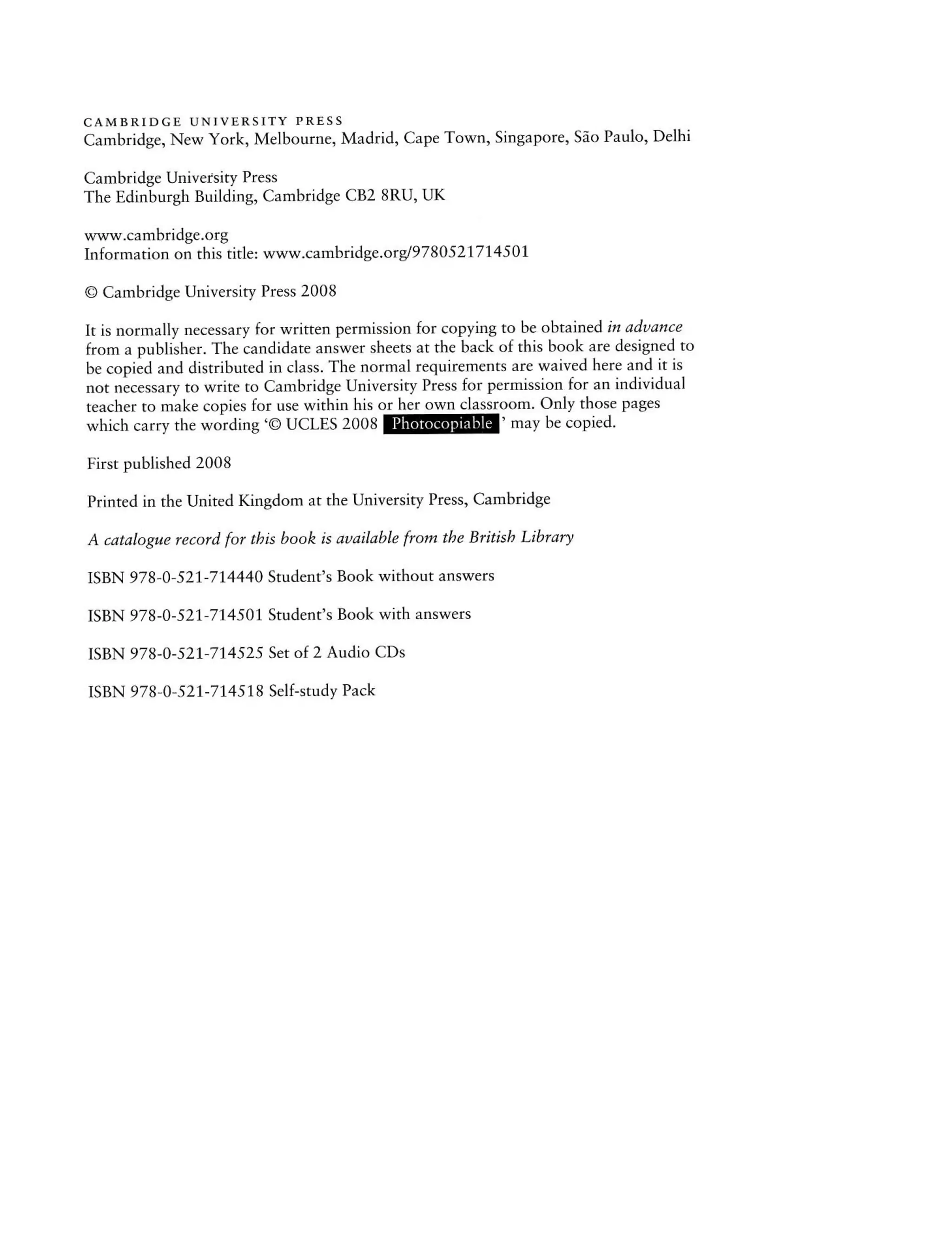 First certificate in English 1 for updated exam with answers [cambridge ...