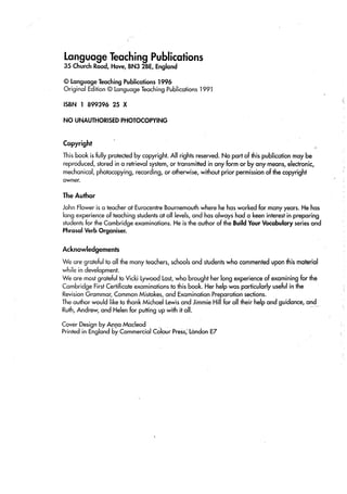 FIRST CERTIFICATE ORGANIZER NEW SYLLABUS EDITION | PDF