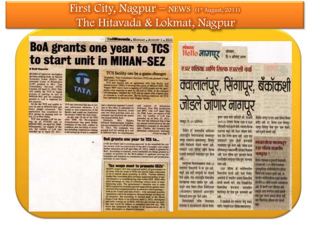 Project "First City" at Mihan, Nagpur | PPT