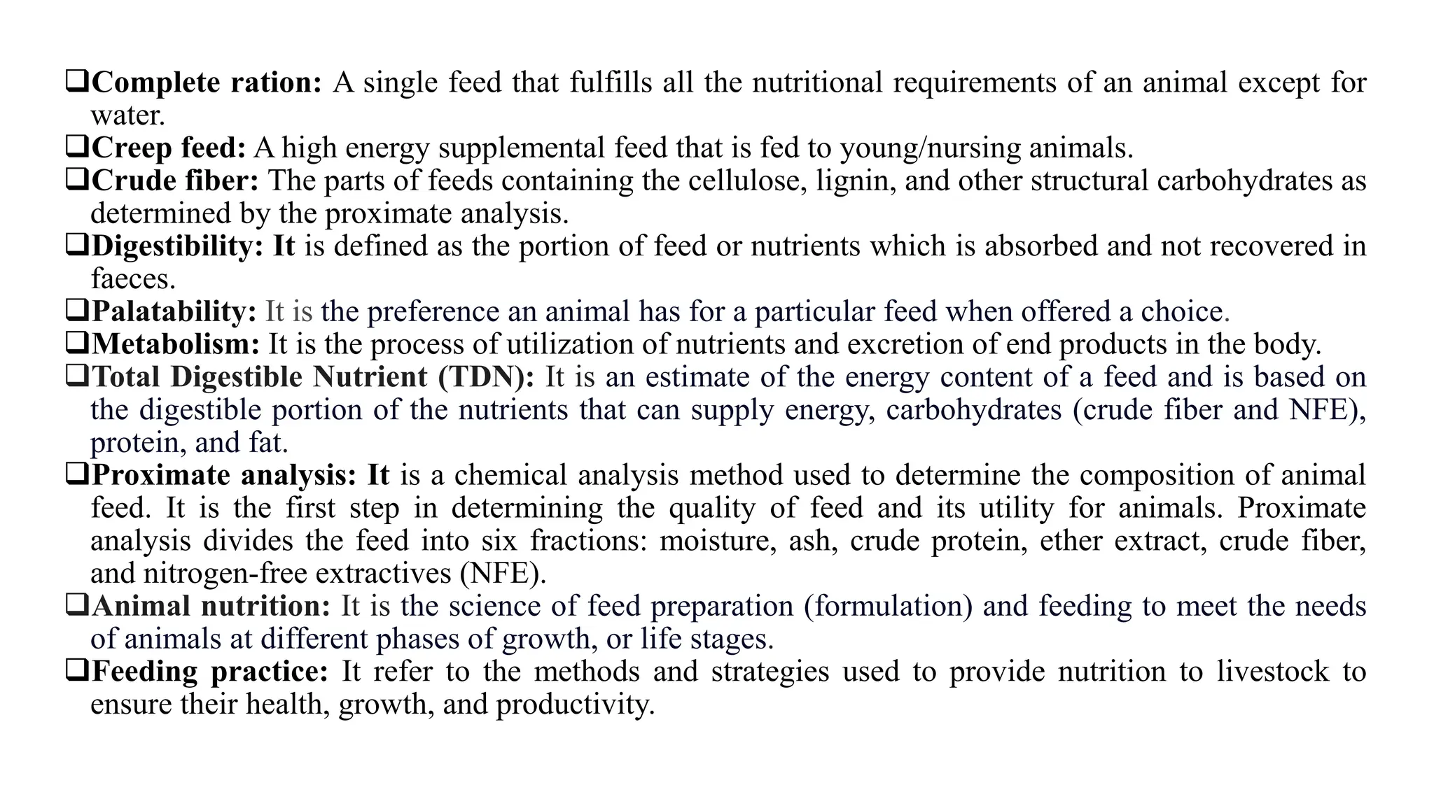 Animal Nutrition: Terminology, Cell, Tissues | PDF