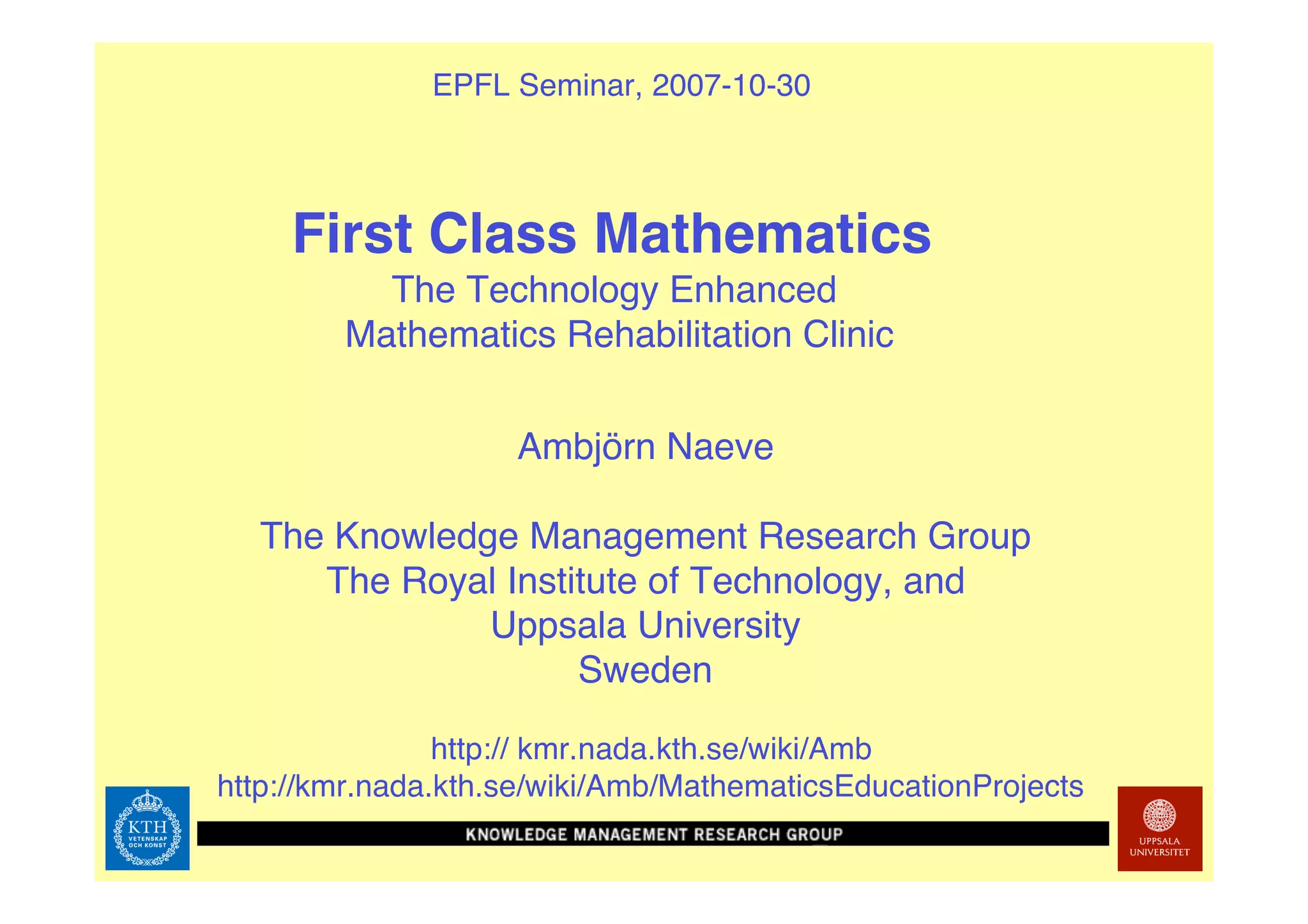 Technology Enhanced Math Rehab | PPT