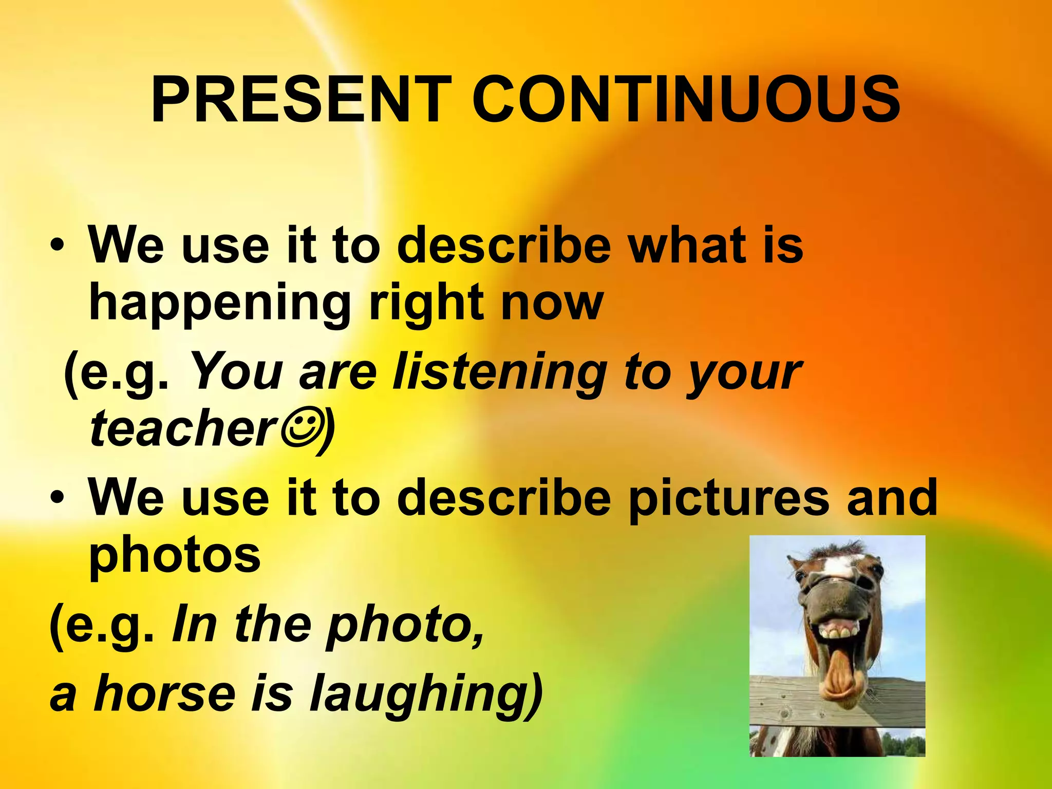 Present continuous - Sports | PPT