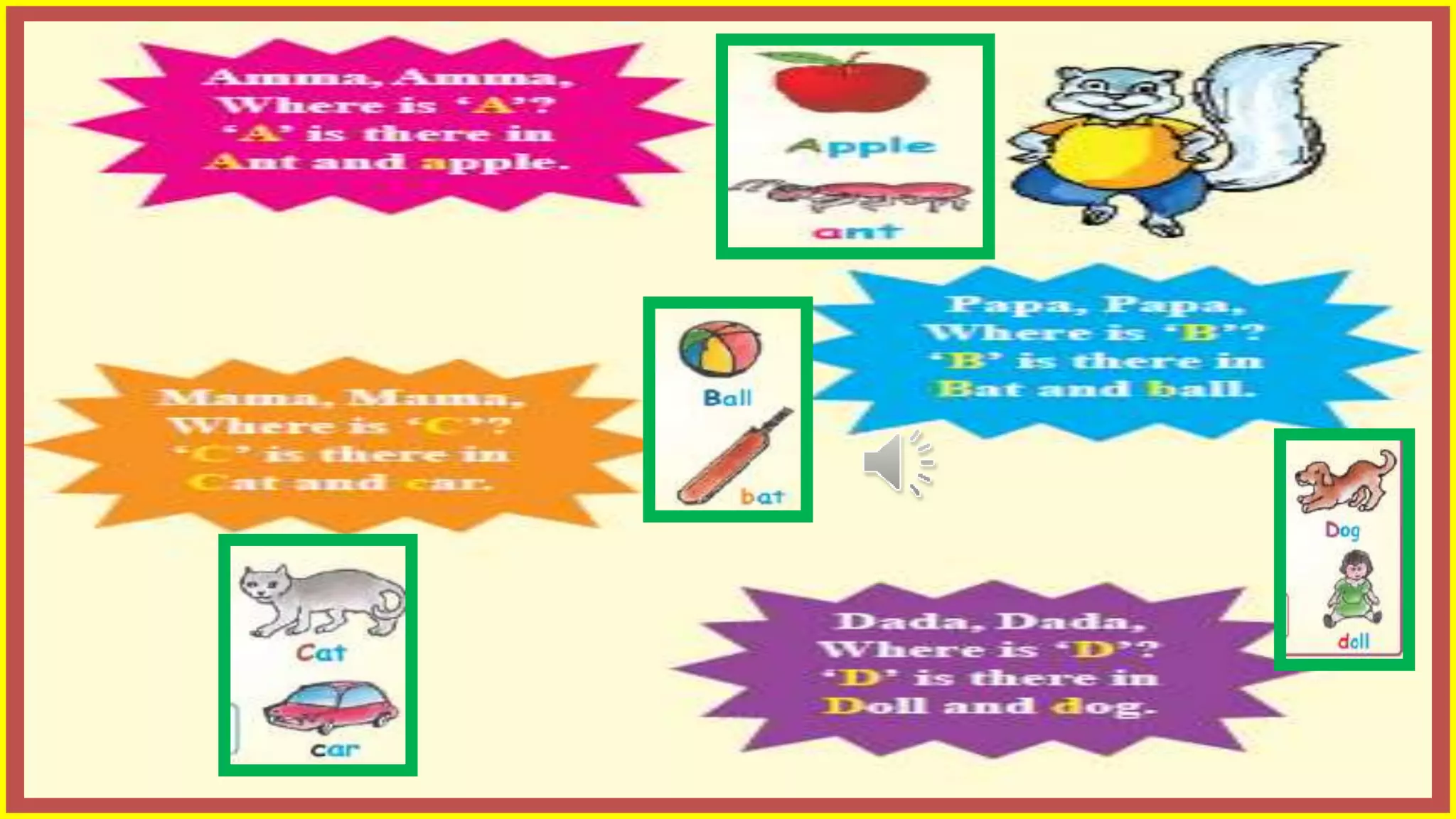 First Class Alphabets Rhymes | PPT