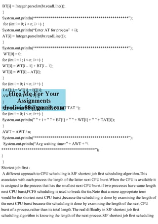 First come first serve scheduling algorithm (FCFS) is the process th.pdf