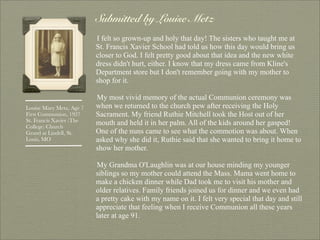 First Communion Stories | PDF