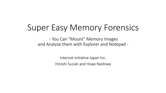 Super Easy Memory Forensics | PDF | Operating Systems | Computer Software and Applications