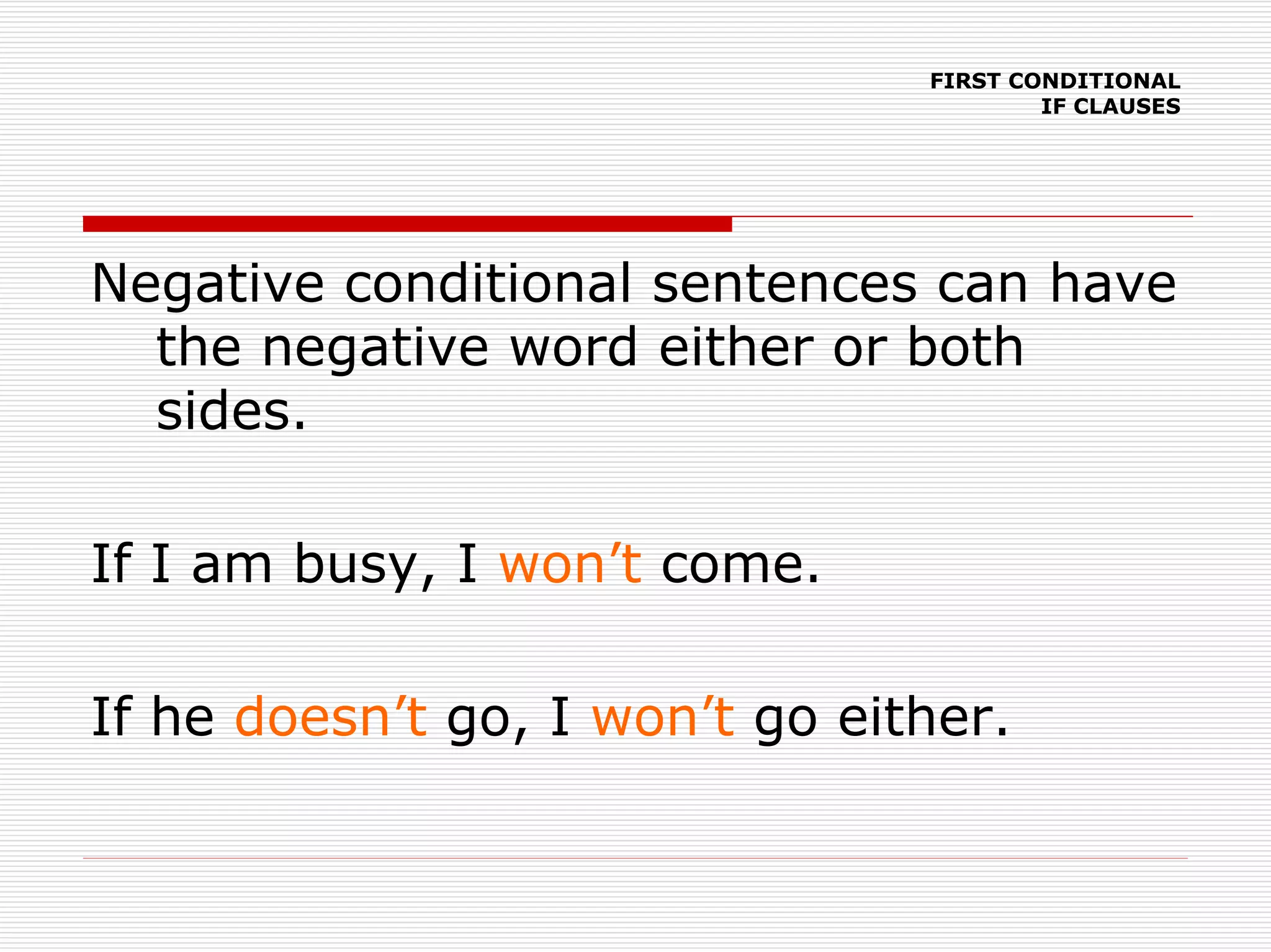 First Conditional | PDF