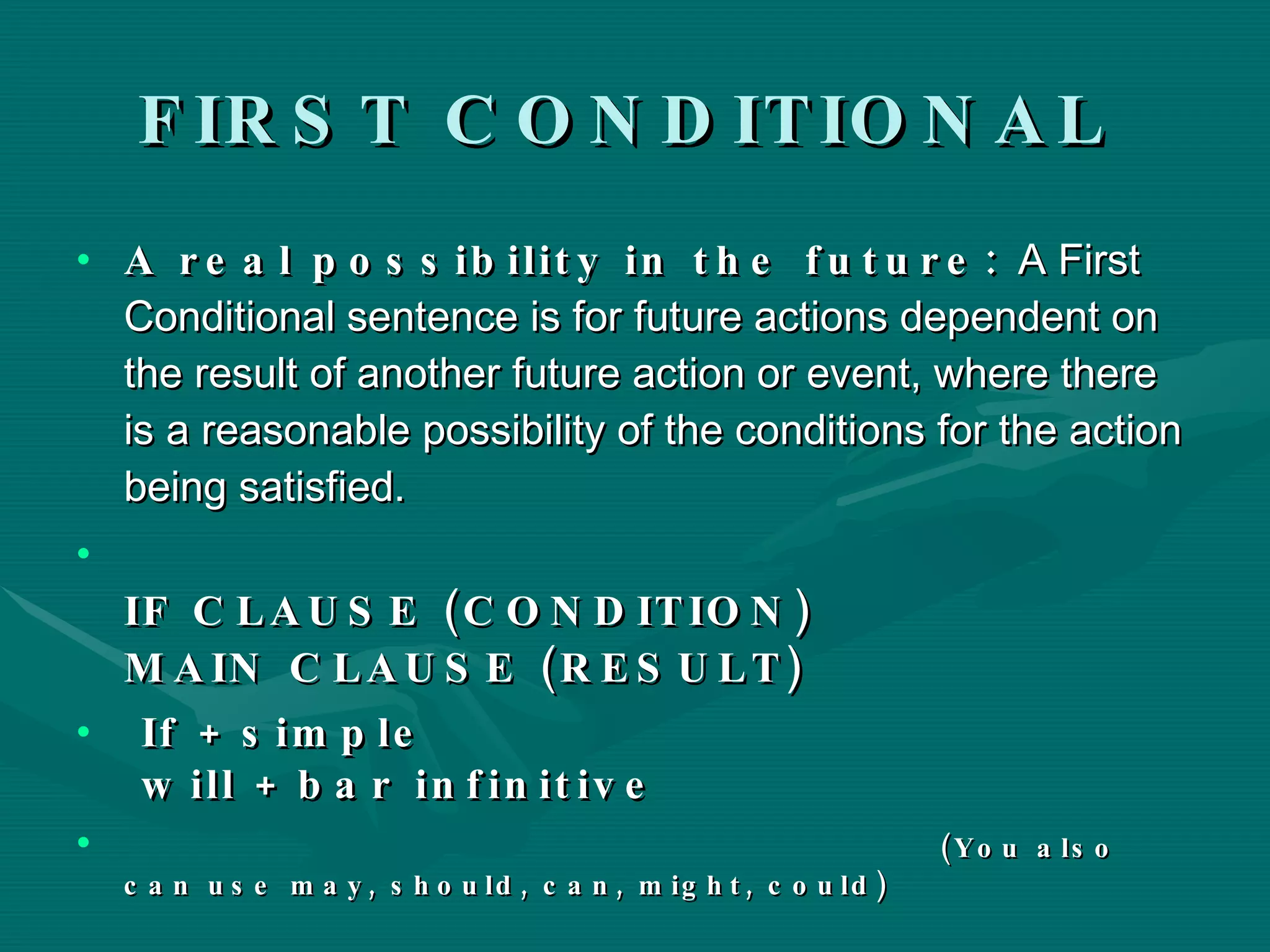First conditional | PPT
